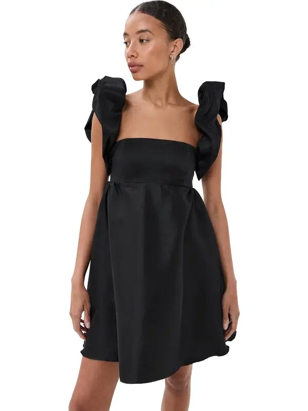 KIKA VARGAS Angela Mini Dress - Black