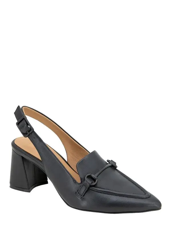 Gentle Souls Dawson Slingback Pump - Black Leather