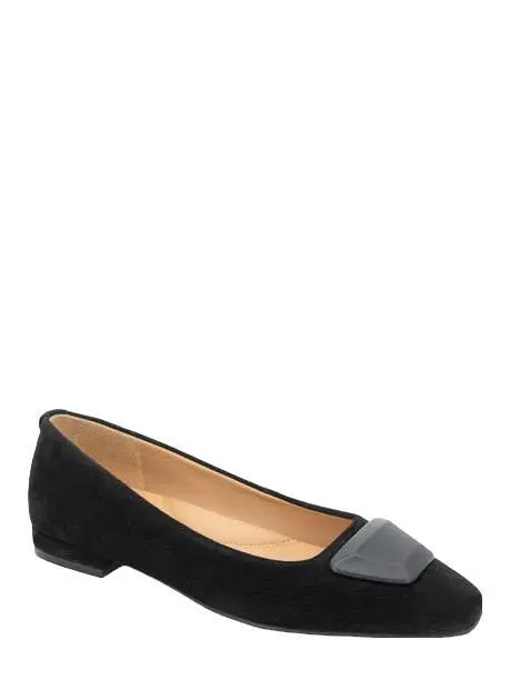 Gentle Souls Hannette Ballet Flat - Black Suede