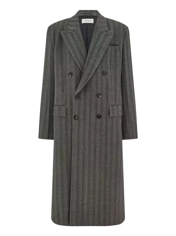 FERRAGAMO Double-breasted Coat - Grey