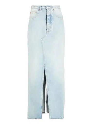 MAISON MARGIELA Denim Pencil Skirt - Blue