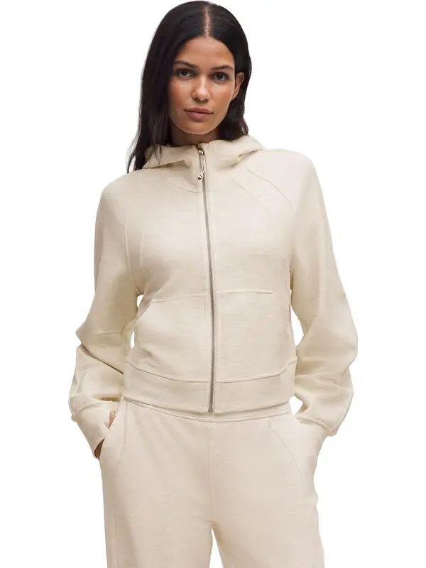 Lululemon Scuba Oversized Full-zip Hoodie - Heathered Light Ivory