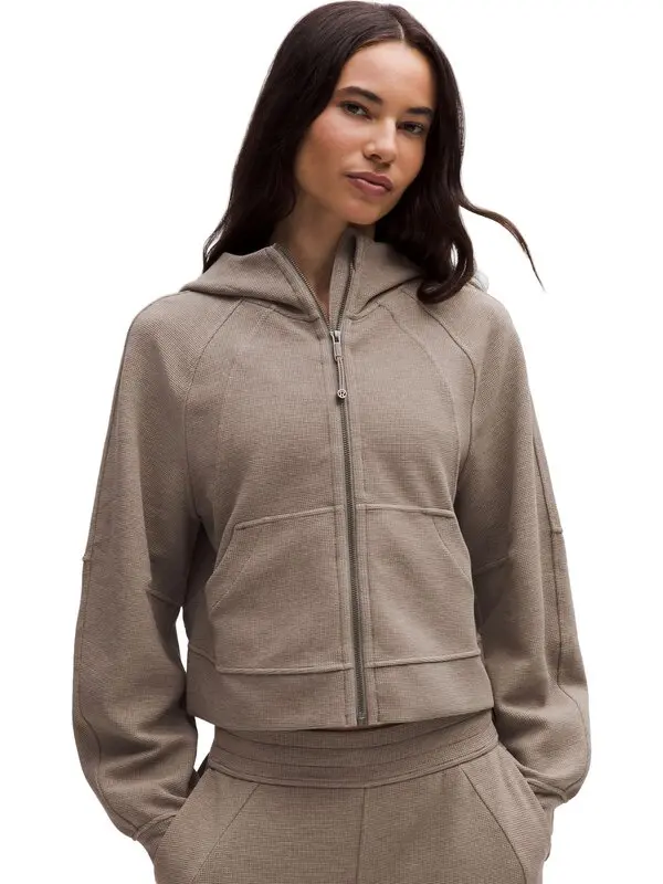 Lululemon Scuba Oversized Full-zip Hoodie - Heathered Warm Ash Grey