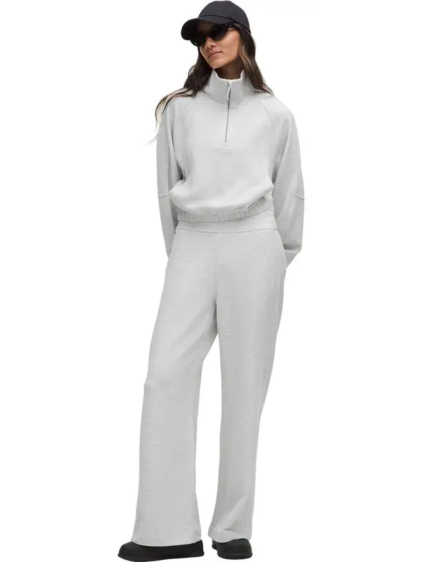 Lululemon Scuba Mid-rise Wide-leg Pant - Heathered Core Ultra Light Grey