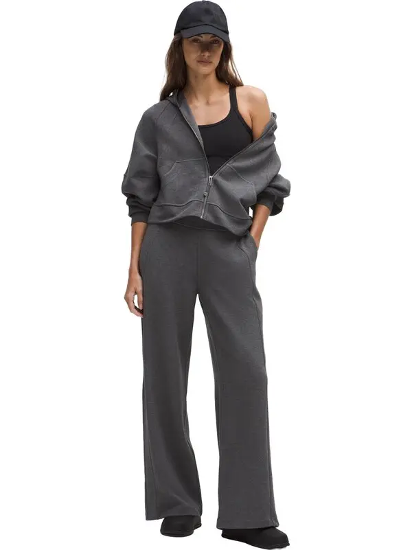 Lululemon Scuba Mid-rise Wide-leg Pant - Heathered Graphite Grey