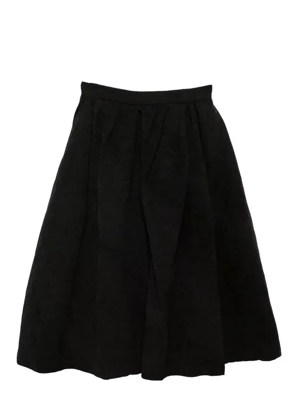 Carolina Herrera Floral Cloque Skirt - Black