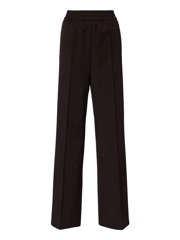 Dolce & Gabbana Virgin Wool Wide-leg Pants - Brown