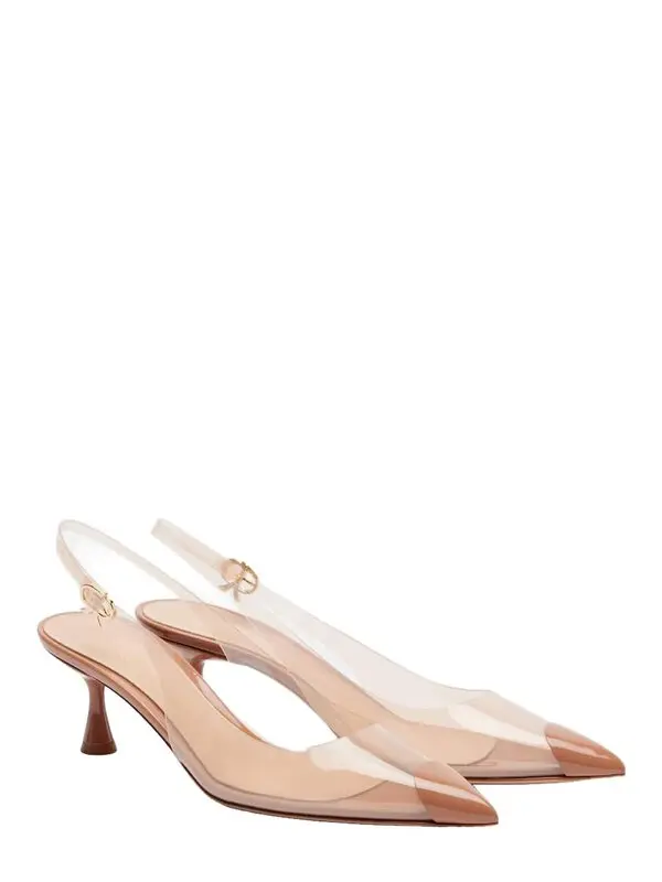 GIANVITO ROSSI Diana 55 Slingback Pumps - Transparent