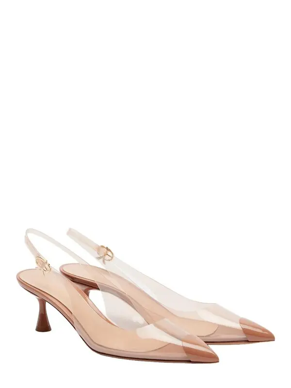 GIANVITO ROSSI Diana 55 Slingback Pumps - Transparent