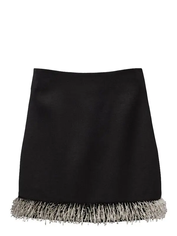 Simkhai Dua Embellished Miniskirt - Black