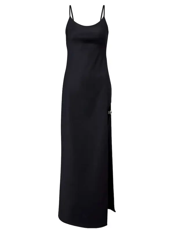 Coperni Garter Cotton-blend Jersey Maxi Dress - Black