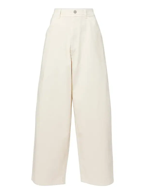 LEMAIRE High-rise Wide-leg Jeans - White