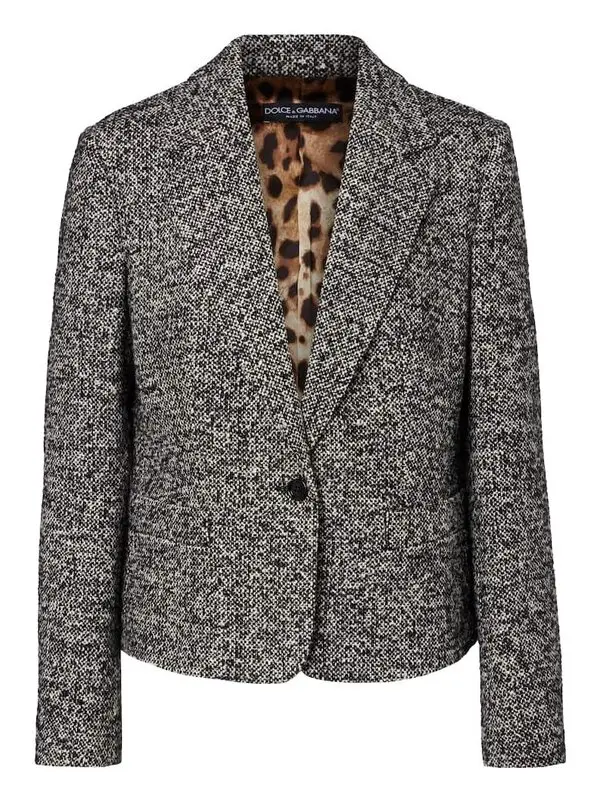 Dolce & Gabbana Wool, Silk, And Alpaca-blend Jacket - Grey