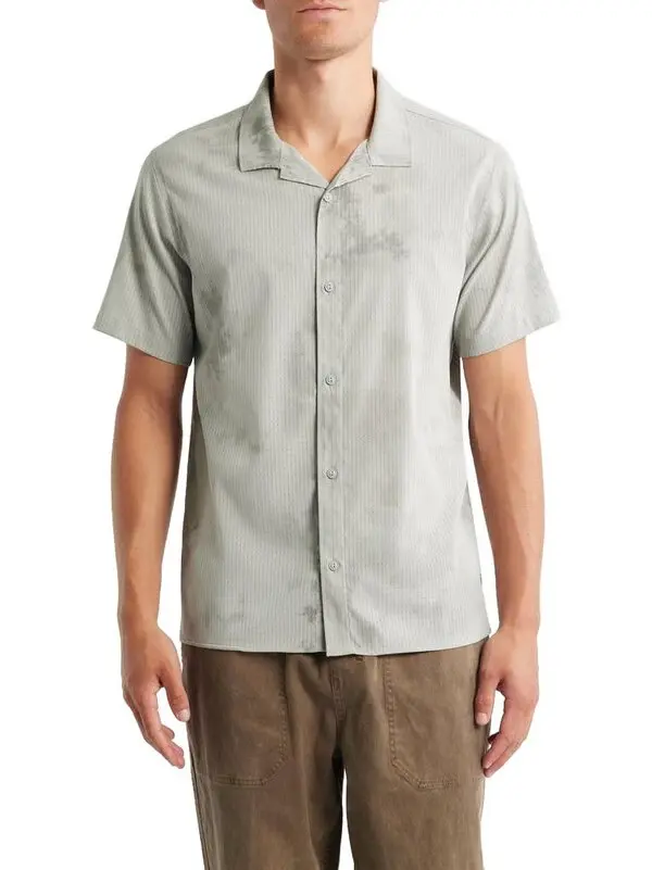 ROARK Bless Up Trail Performance Short Sleeve Button-up Shirt - Greystone