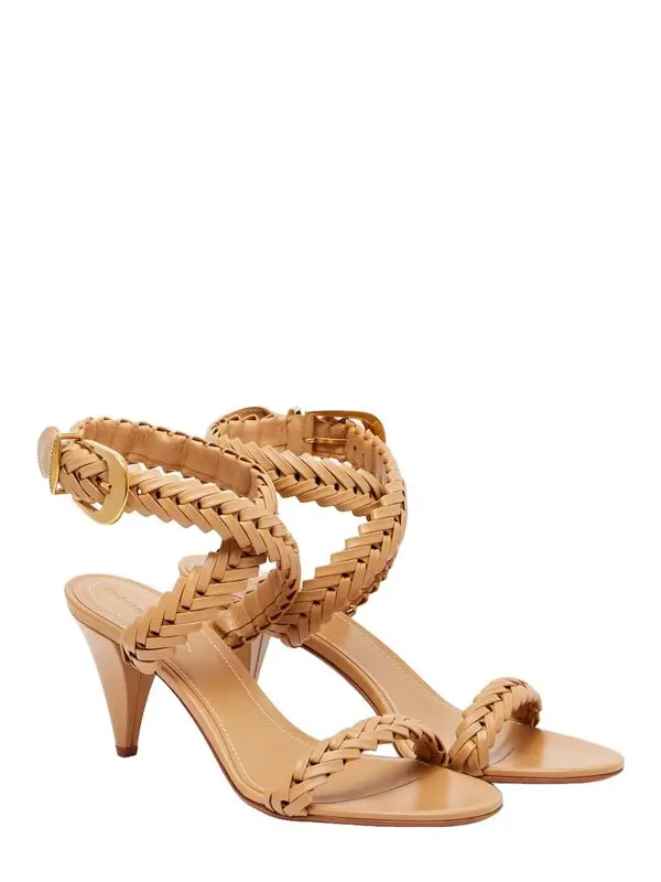 Zimmermann Helix 75 Braided Leather Sandals - Beige