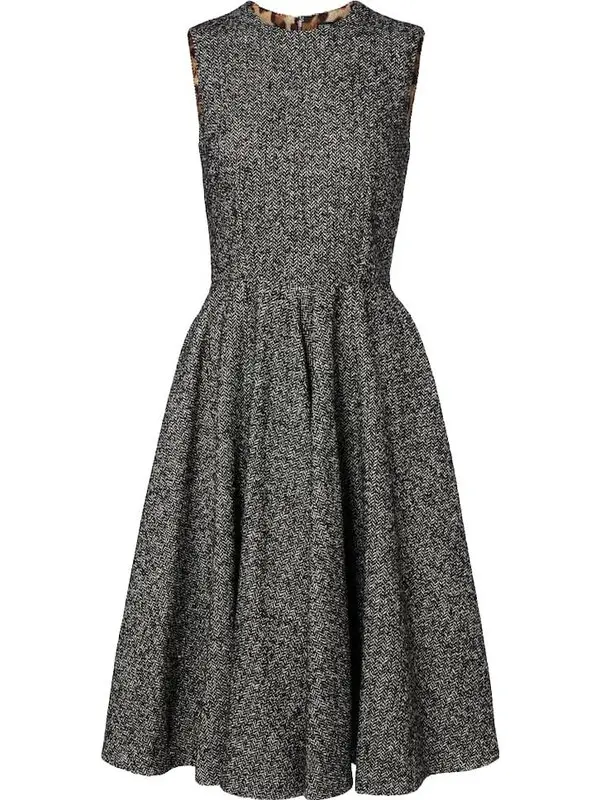Dolce & Gabbana Wool-blend Midi Dress - Grey