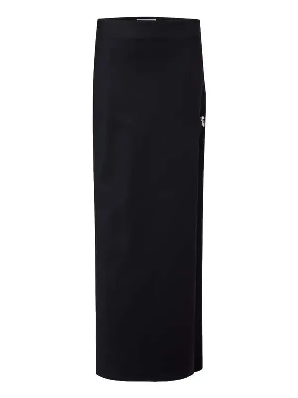 Coperni Garter Cotton-blend Jersey Maxi Skirt - Black