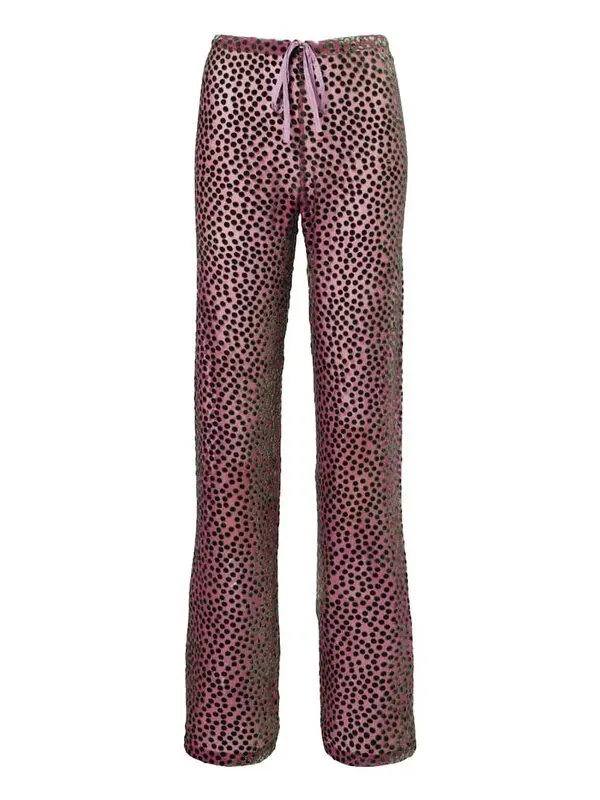 Dries Van Noten Polka-dot Silk-blend Pants - Pink