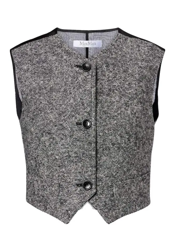 Max Mara Beato Wool And Silk Vest - Grey