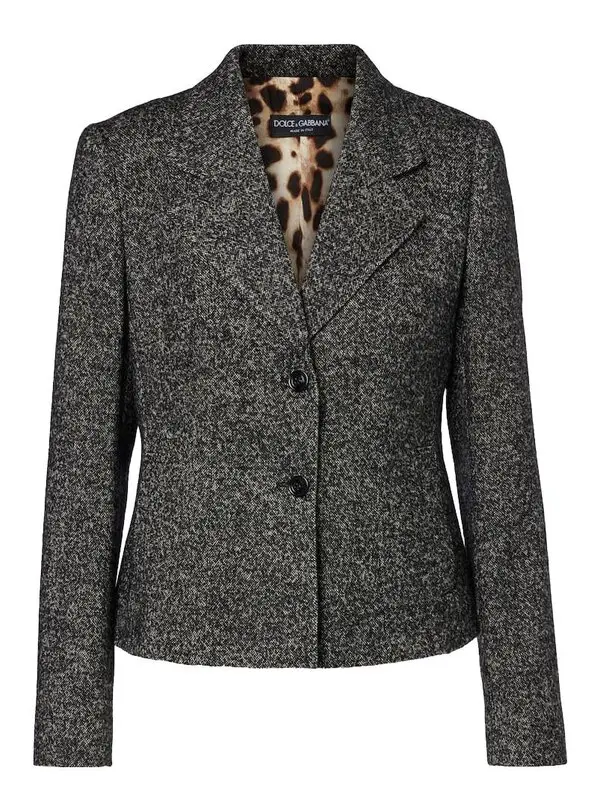 Dolce & Gabbana Wool-blend Jacket - Grey