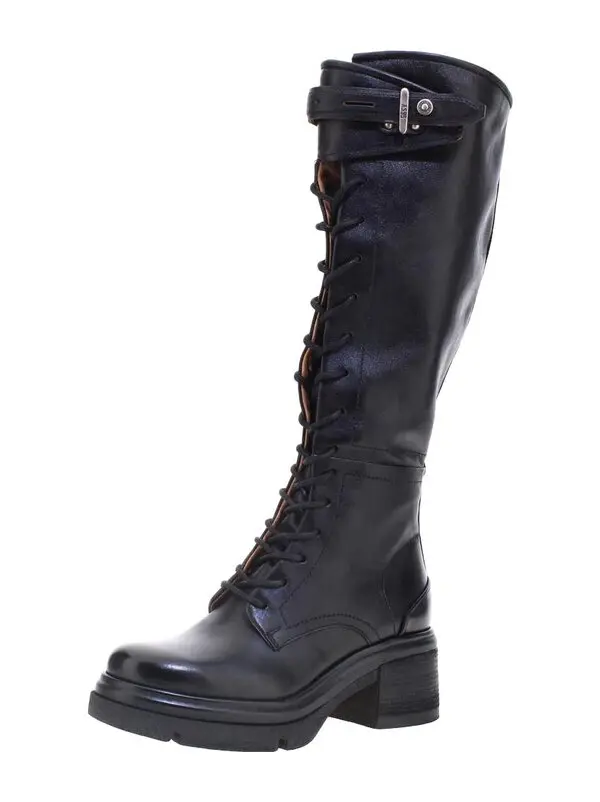 A.S.98 Edison Lace-up Knee-high Boots - Black