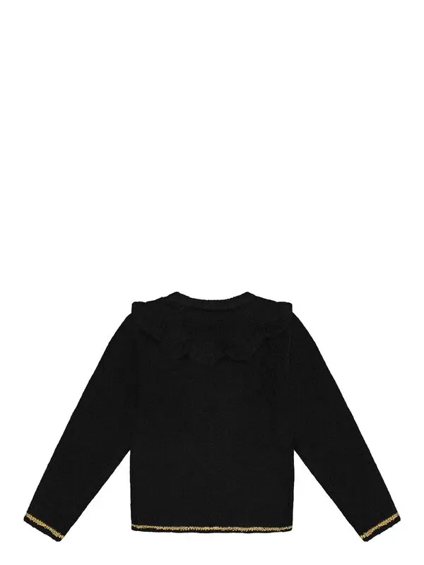 DEUX PAR DEUX Knitted Cardigan With Rhinestones - Black