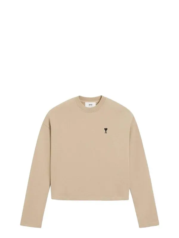 Ami Crew Neck Sweatshirt - Beige