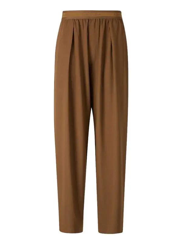 Acne Studios Wide Wool Trousers - Brown