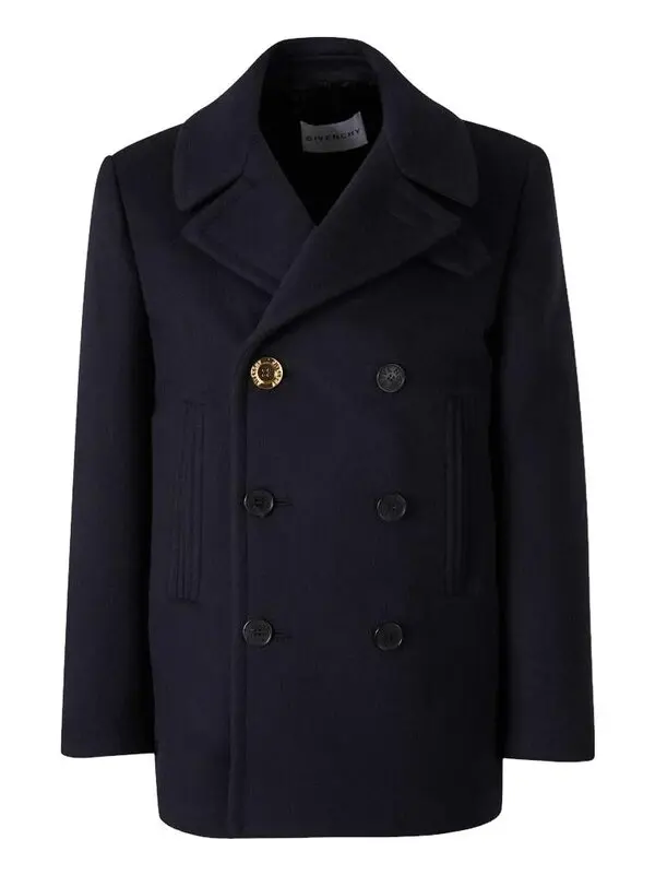 Givenchy Wool Caban Coat - Black