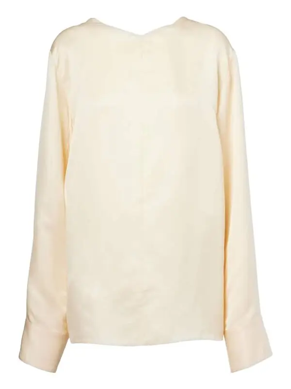 Khaite Durion Satin Top - Yellow