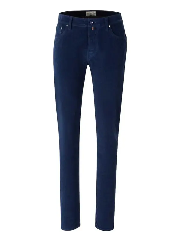Jacob Cohen Straight Corduroy Pants - Navy Blue
