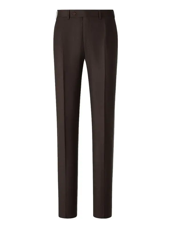 Canali Wool Dress Trousers - Brown