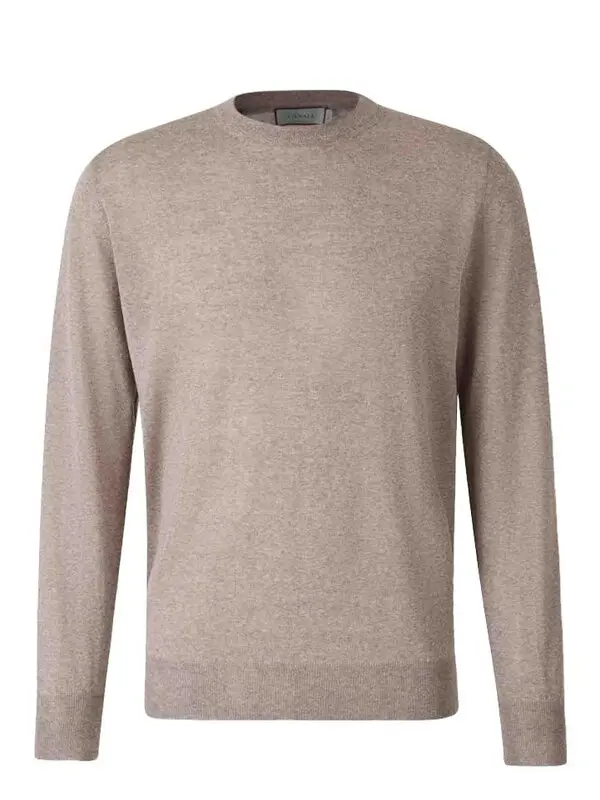 Canali Wool Knit Sweater - Beige