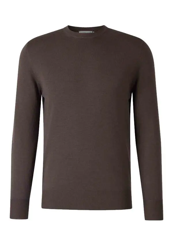 Canali Wool Knit Sweater - Brown