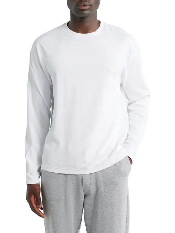 Reigning Champ Solotex® Mesh Tiebreak Performance Long Sleeve T-shirt - White