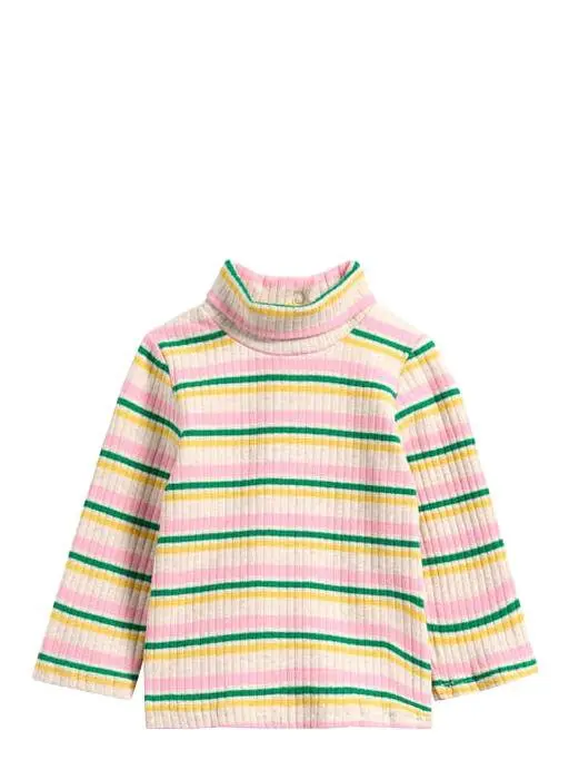 BOBO CHOSES Stripe Rib Turtleneck Sweater - Multicolor