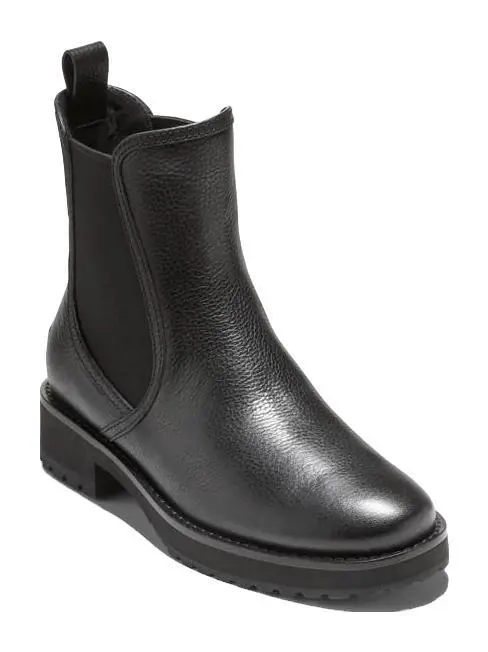 Cole Haan Lyndon Waterproof Chelsea Boot - Black Leather Wp