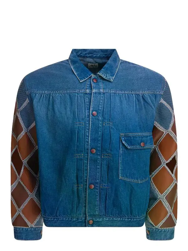 Kapital Paneled Denim Jacket - Blue