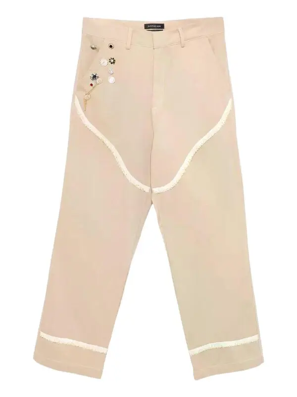 JUNTAE KIM Corset-trimmed Chinos - Neutrals