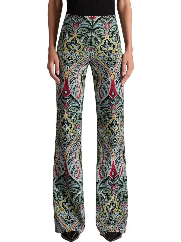Alice + Olivia Bootcut Pant - Red