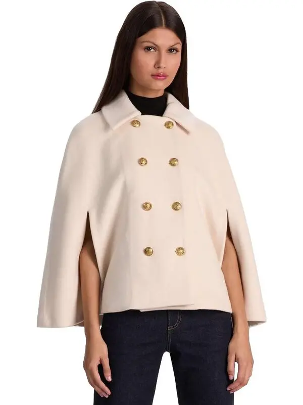Alice + Olivia Reynalda Mini Cape - White
