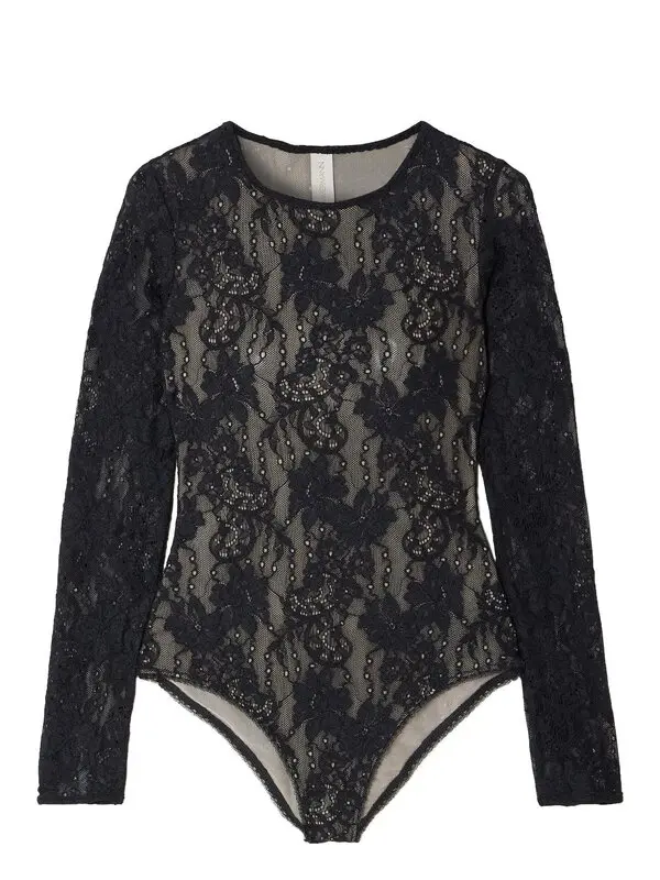Zimmermann Lace Bodysuit - Black