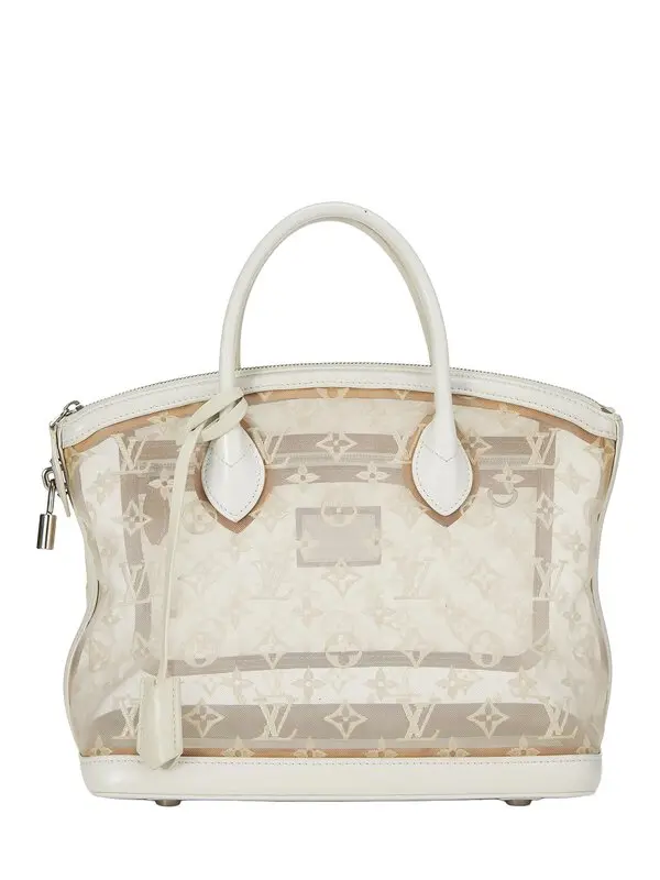 LOUIS VUITTON Monogram Transparence Lockit - White