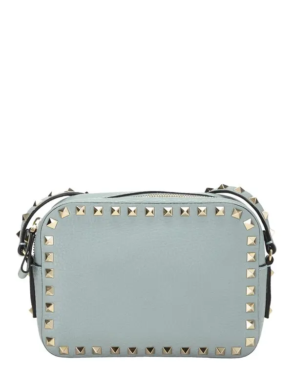 Valentino Garavani Leather Rockstud Camera Bag - Blue