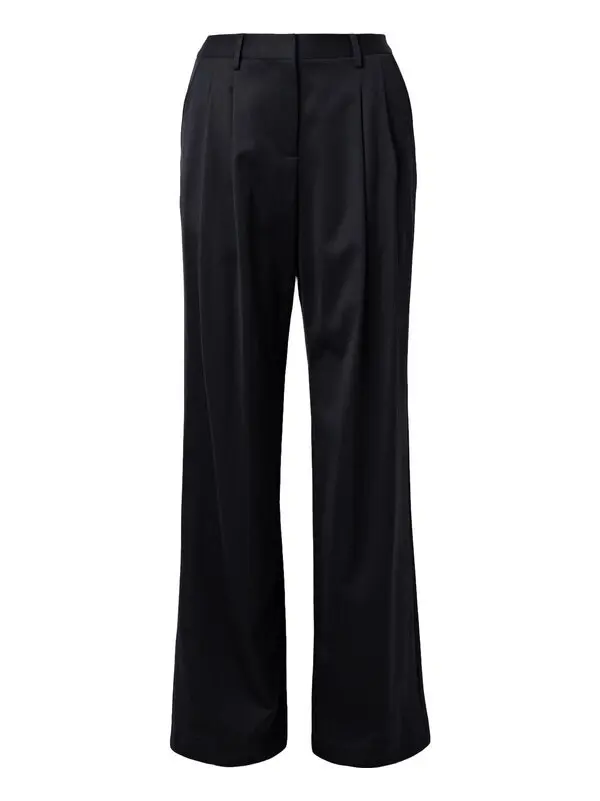 TWP Sullivan Pleated Linen Straight-leg Pants - Blue