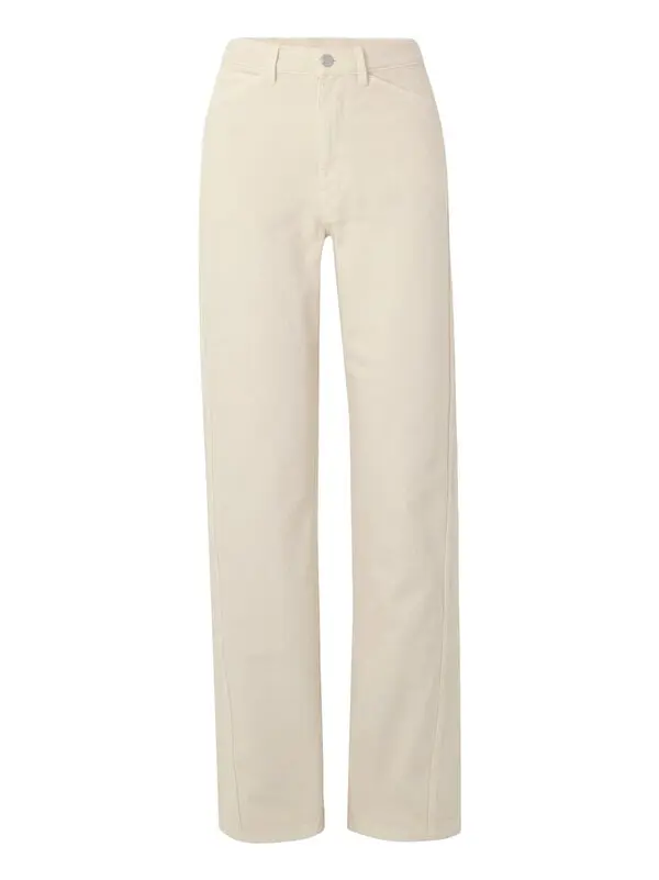 LEMAIRE Denim Straight-leg Pants - Off-white