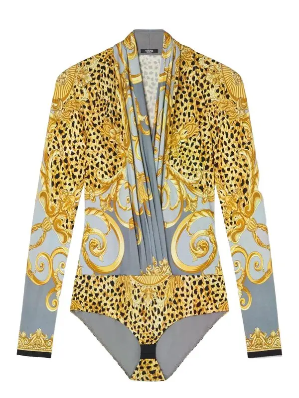 Versace Graphic-print Bodysuit - Yellow