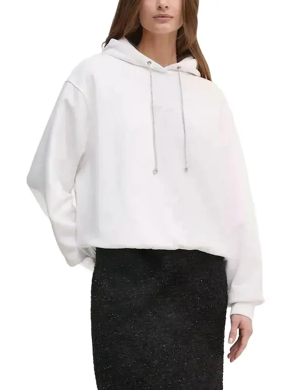 Guess Rhinestone Embellished Hoodie - White