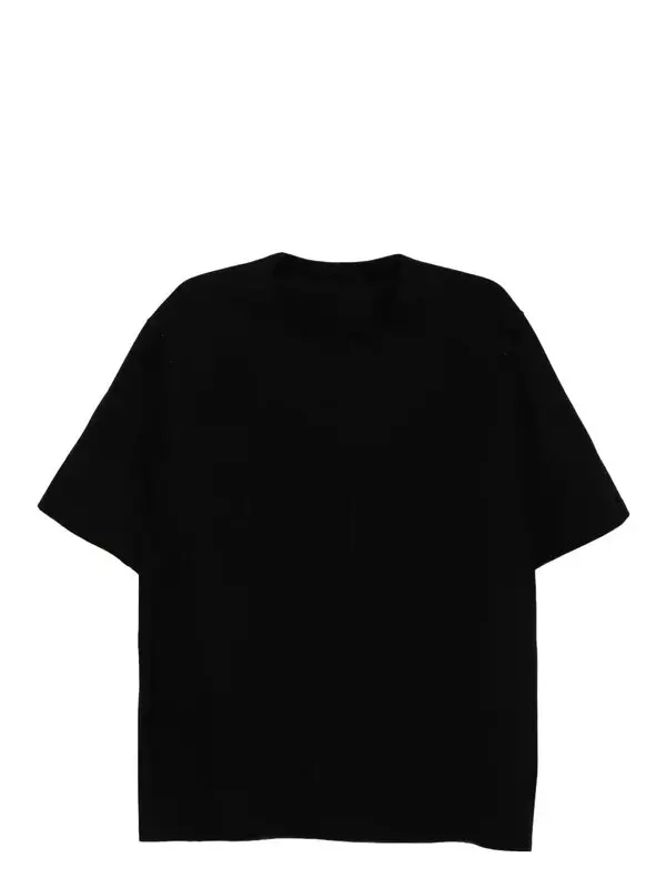 DEVOA Panelled Cotton T-shirt - Black