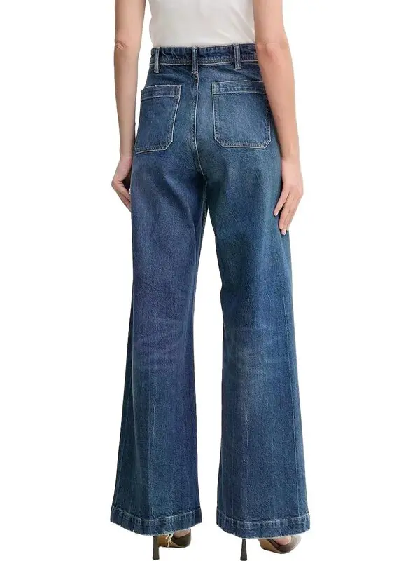 Polo Ralph Lauren Patch-pockets Wide-leg Jeans - Blue